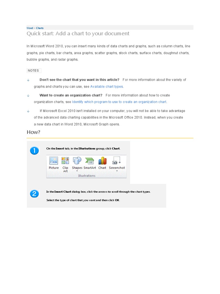 Add A Chart To Your Document | PDF | Career & Growth