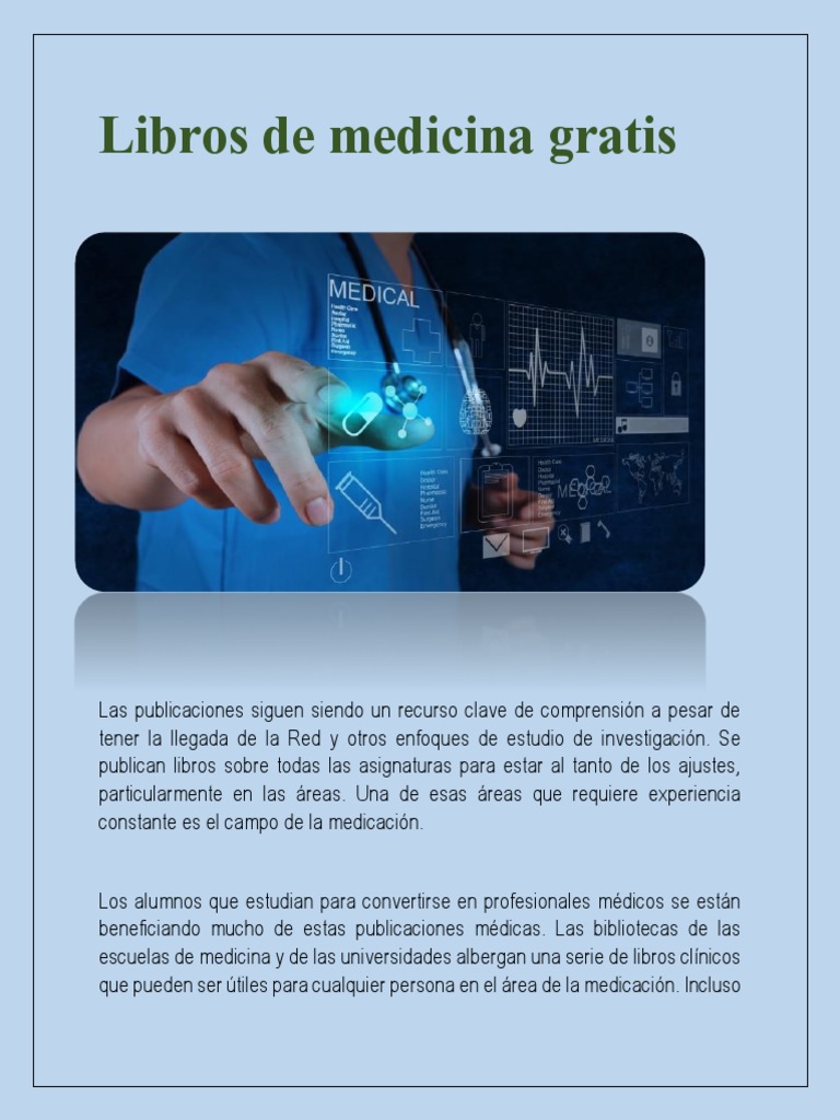 Libros De Medicina Pdf Para Descargar Gratis Pdf Internet Medicina