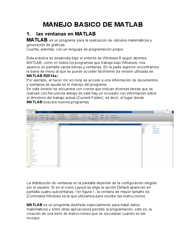 Introducción A Matlab | PDF | Matriz (Matemáticas) | Espacio vectorial