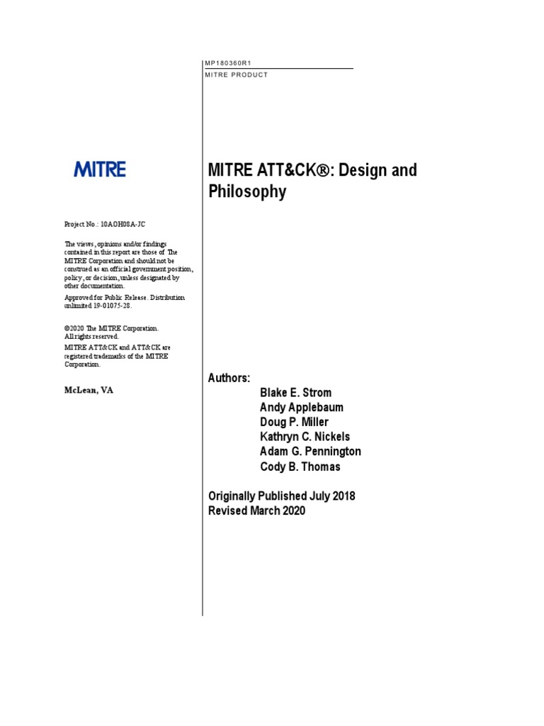 ATTACK Design and Philosophy 2020 | PDF | Computer Security | Security