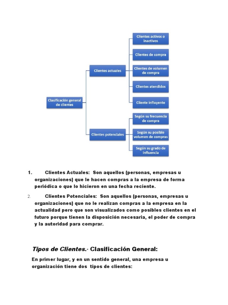 Clasificacion General de Los Clientes | PDF | Cliente | Microeconomía