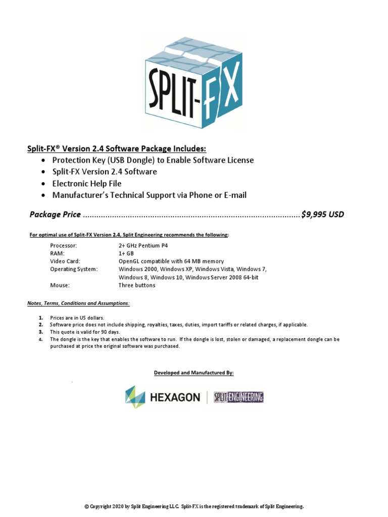 SPLIT FX 2.4 Quote 2020 PDF | PDF