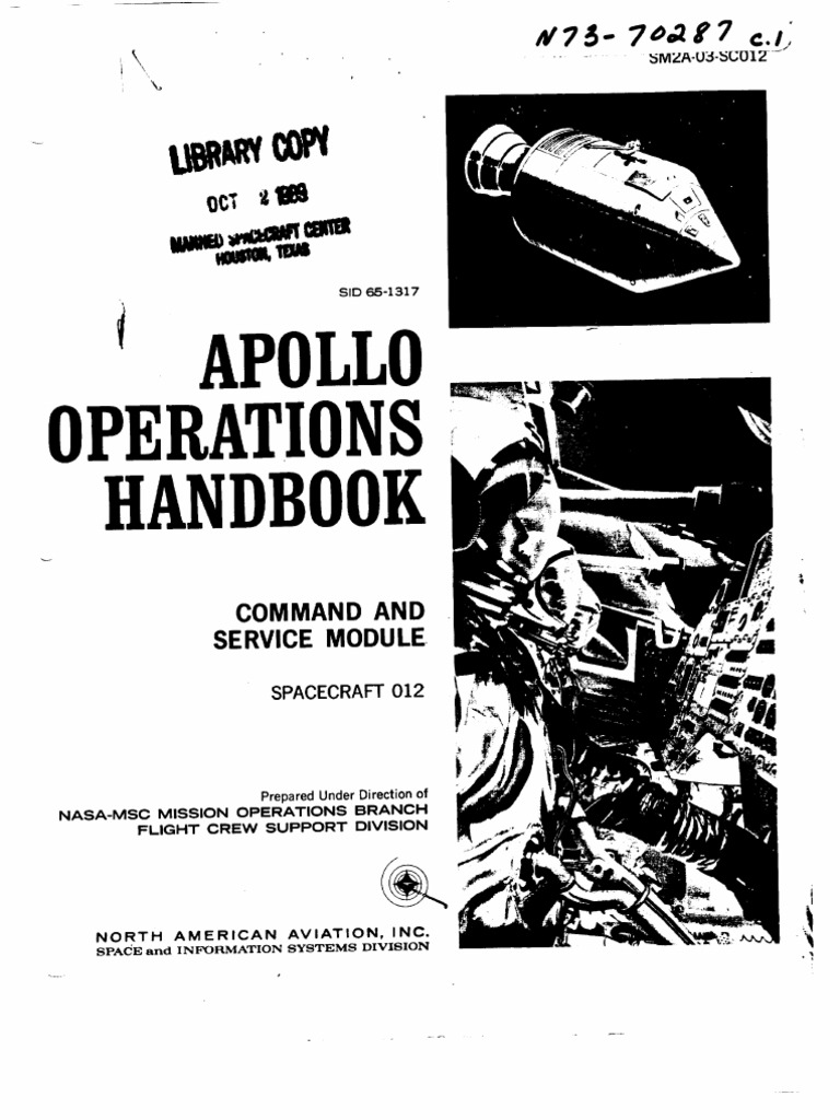 Apollo Operations Handbook CSM Spacecraft 012 | PDF | Apollo 1 | Apollo ...
