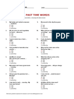 Past Time Words: Grammar Worksheet | PDF | Language Mechanics | Grammar