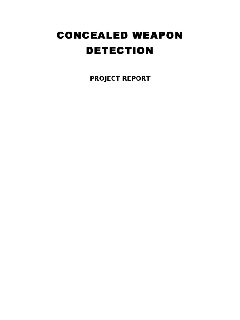 Concealed Weapon Detection | PDF | Infrared | Graphic Design