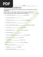 Abstract Noun Worksheets for Grades 6-8 | PDF | Courage | Noun