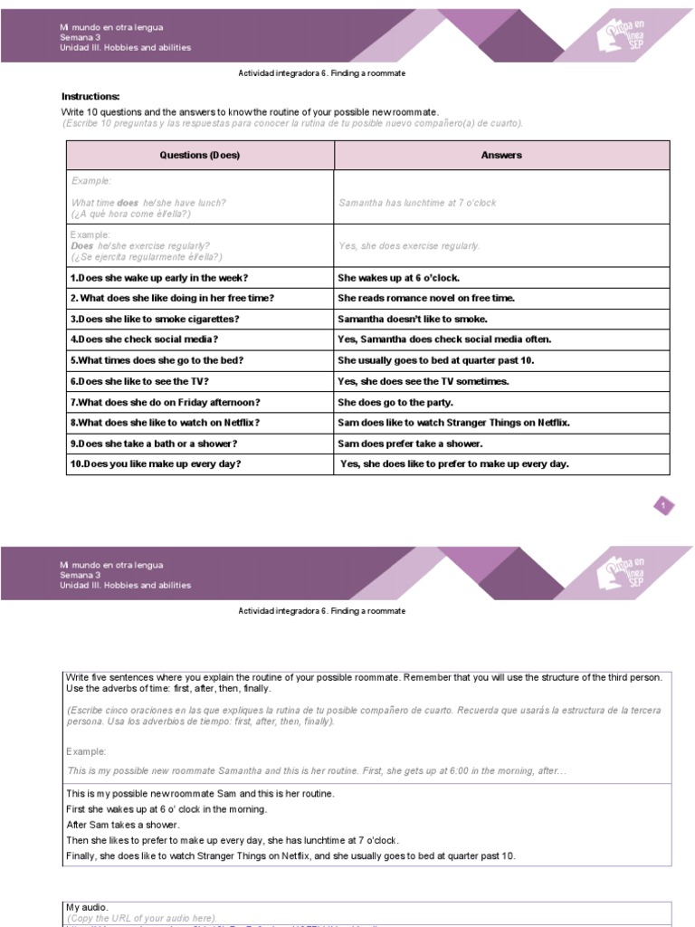 Finding a Roommate: Questions and Answers to Determine a Potential ...