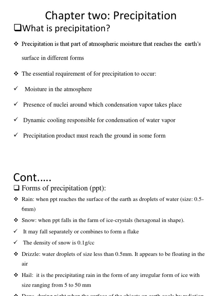 Precipitation PDF | PDF | Rain | Precipitation