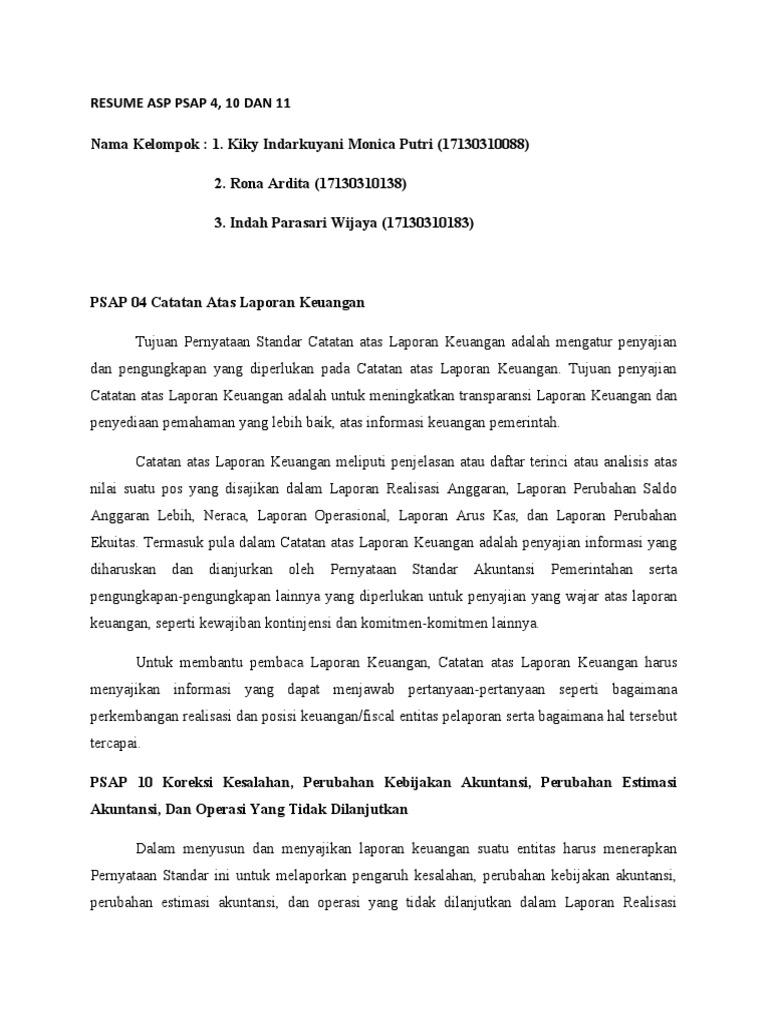 Resume Psap 4,10 Dan 11 | PDF