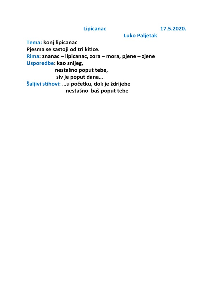 Lipicanac 17 | PDF