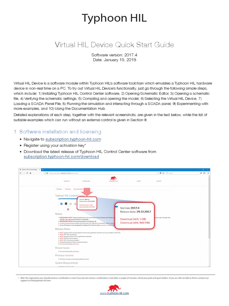 Typhoon HIL: Virtual HIL Device Quick Start Guide | PDF | Scada | Simulation