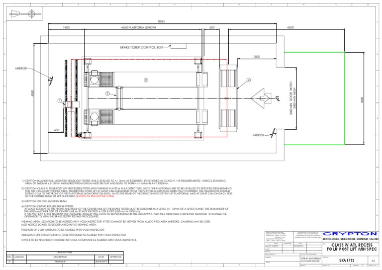 4.6 Metre Class 4 Recessed 4 Post Lift Mot Bay Dimensions | PDF ...