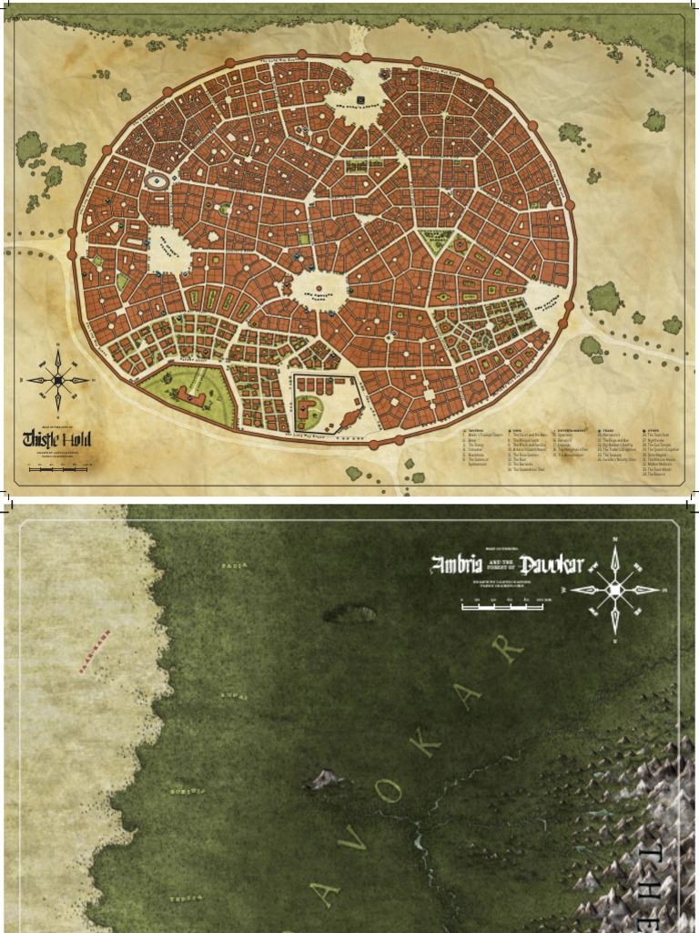 Symbaroum - Poster Map of Thistle Hold PDF | PDF