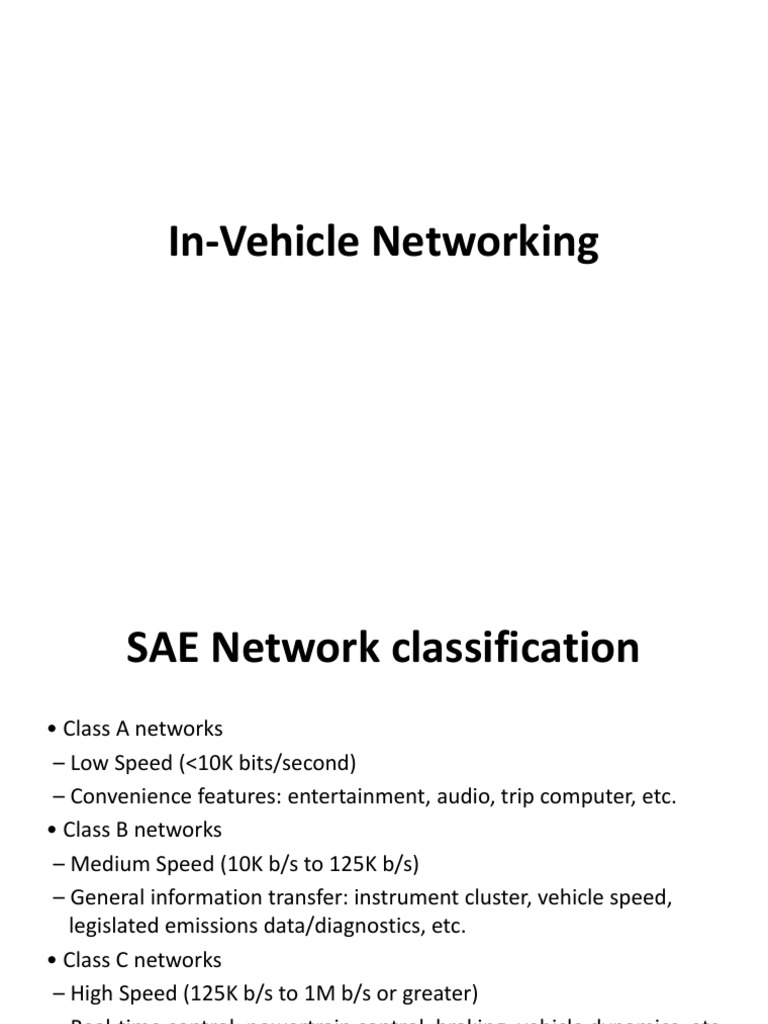 In-Vehicle Networking | PDF | Computer Networking | Information And ...