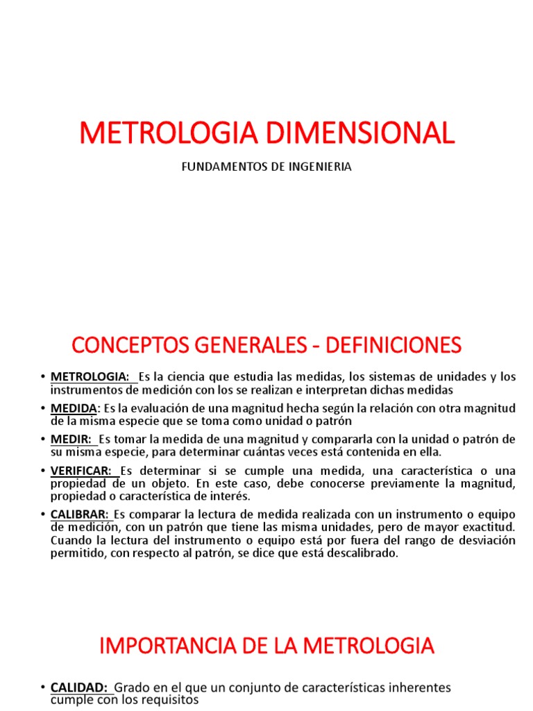 Metrología Dimensional: Fundamentos y Aplicaciones | PDF | Metrología | Medición