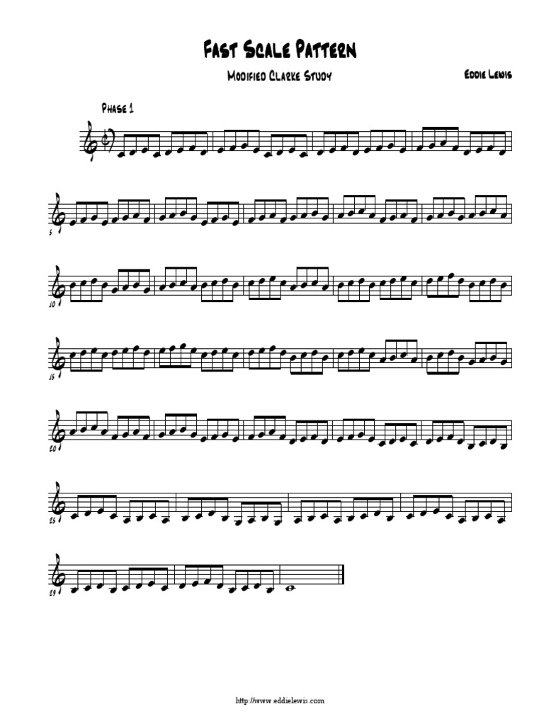 Jazz Trumpet Exercises Modified Clarke PDF | PDF