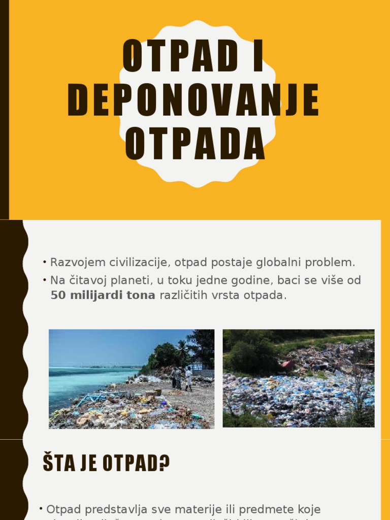 OTPAD I DEPONIRANJE OTPADAkonacno | PDF
