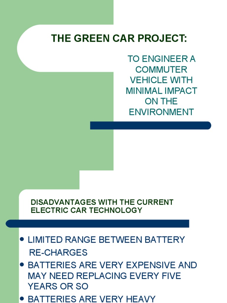The Green Car Project:: To Engineer A Commuter Vehicle With Minimal ...