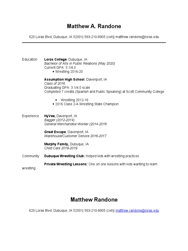 Matthew Resume | PDF | Career & Growth