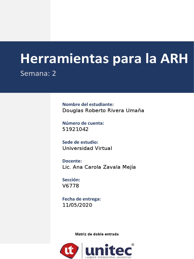 Rivera - Tarea 2.1 Herramientas para La ARH | PDF | Cognición | Business