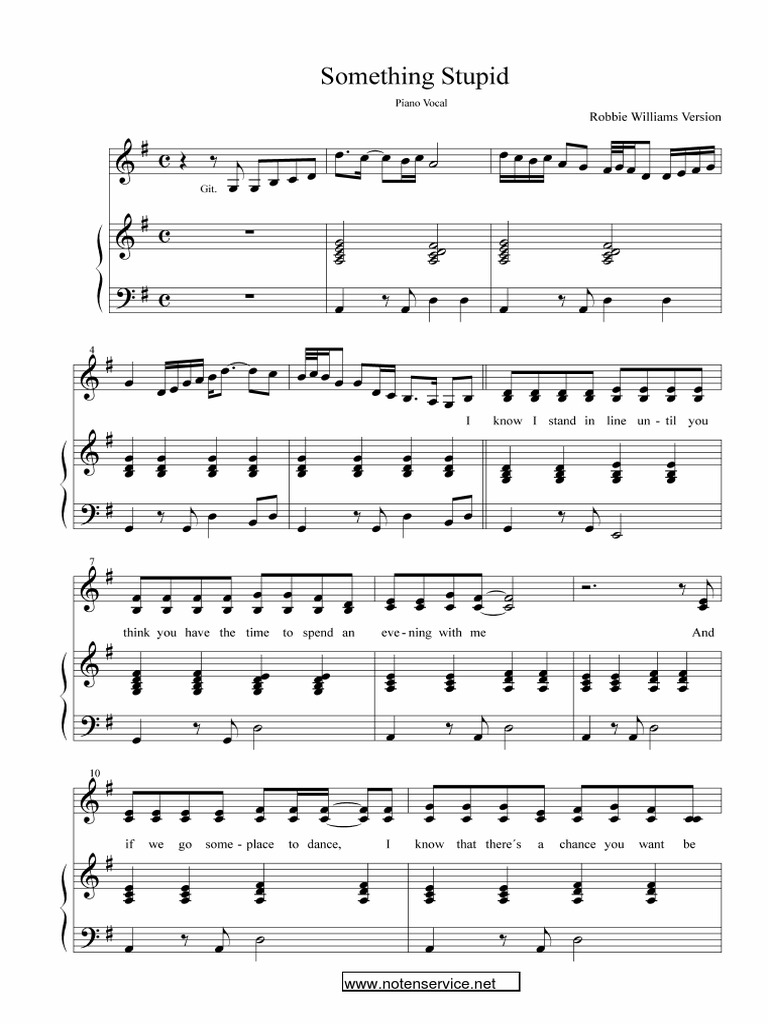 Something Stupid Noten Sheet Music PDF | PDF
