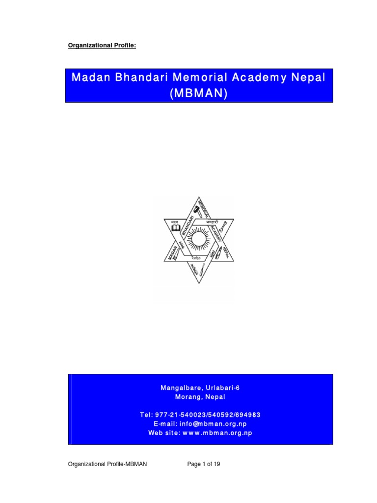 Profile MBMAN | PDF | Vocational Education | Poverty Reduction