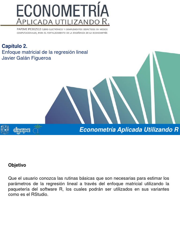 Cap2 Teoria | PDF | Mínimos cuadrados ordinarios | Econometría