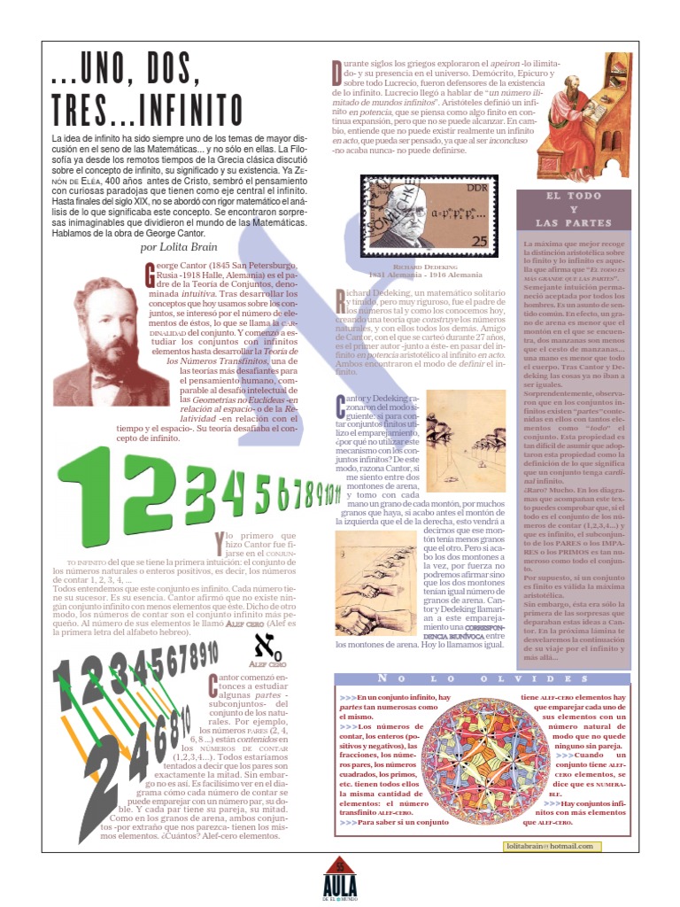 Uno, Dos, Tres, Infinito | PDF | Conjunto (Matemáticas) | infinito