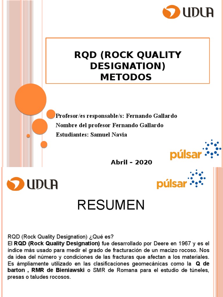 RQD Terminado | PDF | Naturaleza