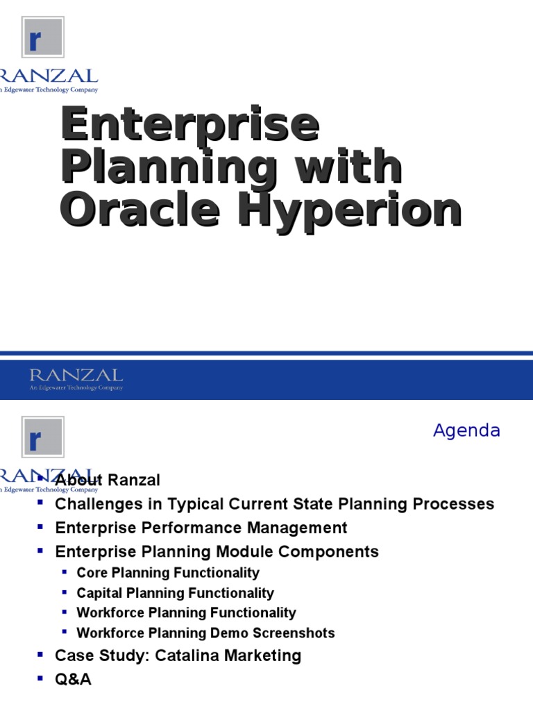 Enterprise Planning With Oracle Hyperion | PDF | Expense | Depreciation