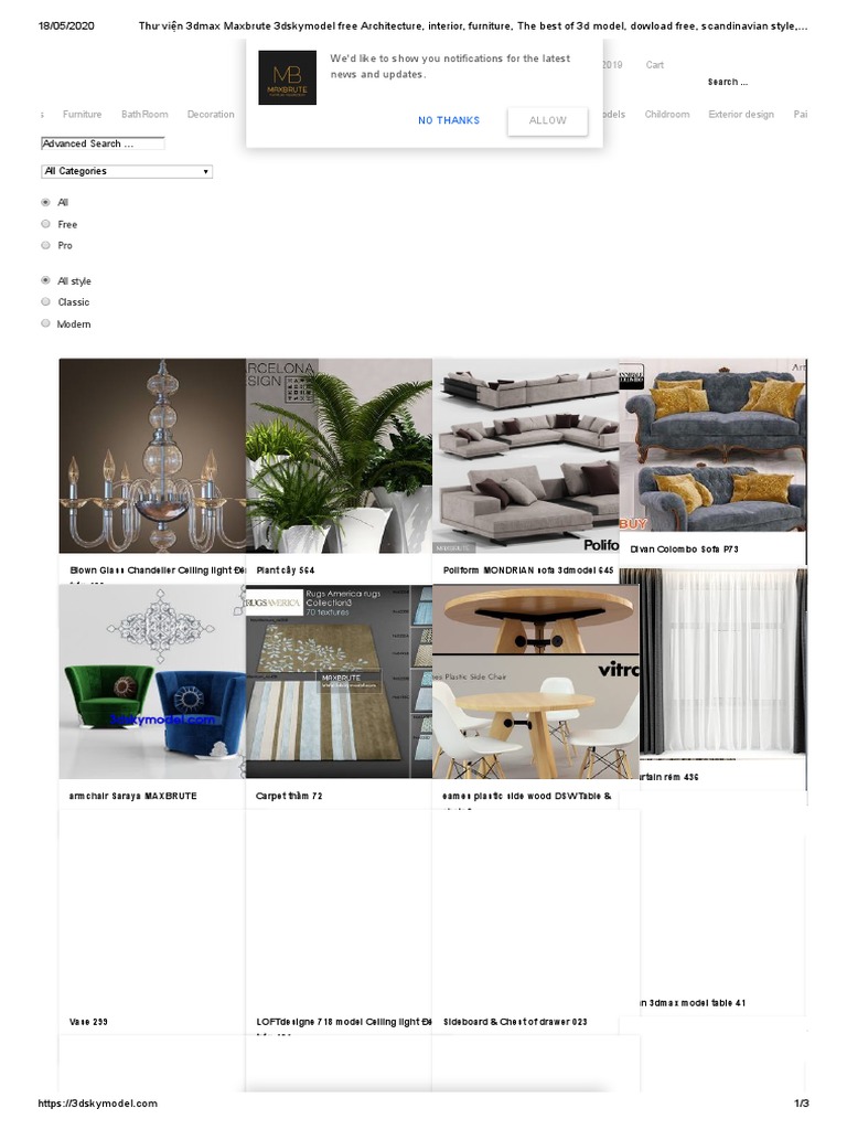 Thư viện 3dmax Maxbrute 3dskymodel free Architecture, interior ...
