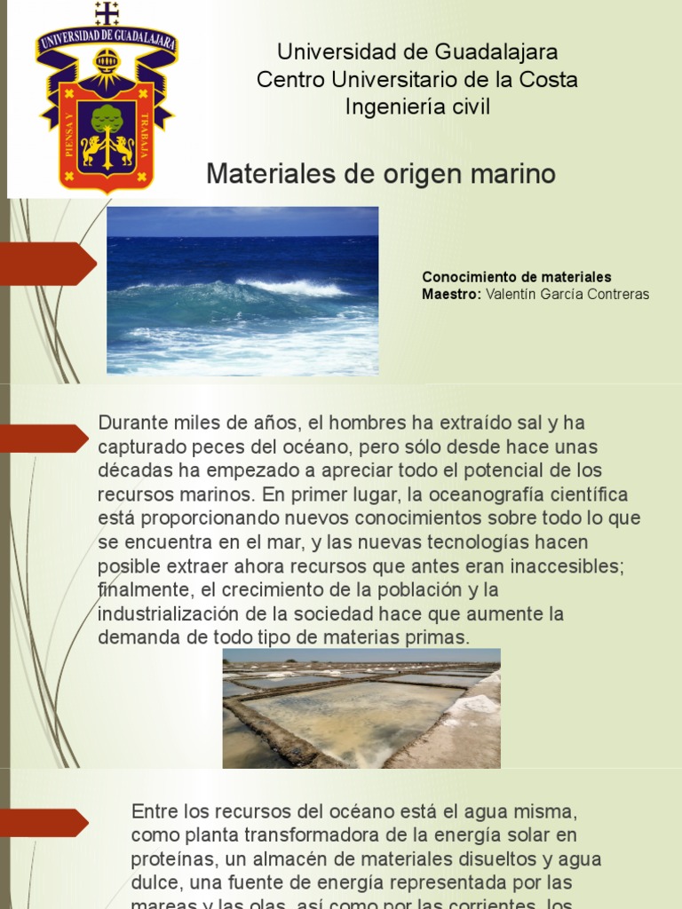 Materiales de Origen Marino | PDF | Mar | Océanos