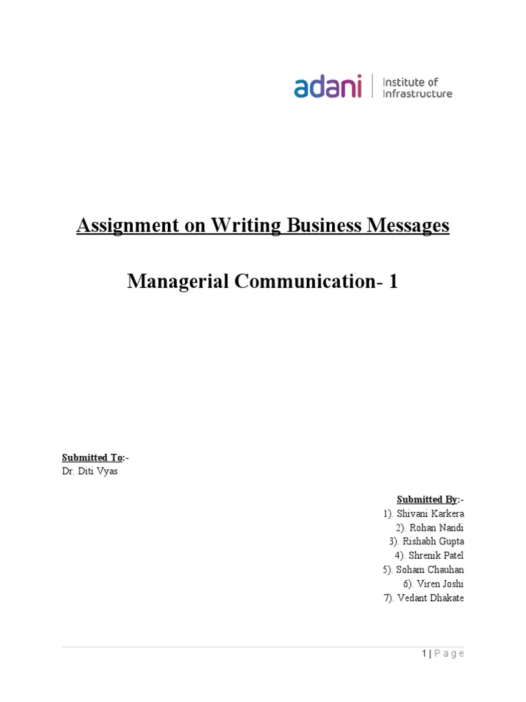Assignment - Writing Business Communication | PDF | Accounts Payable ...