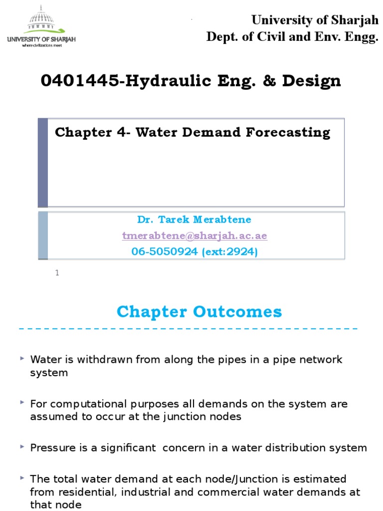 Chapter #4 - Water Demand Forecasting | PDF | Forecasting | Water ...