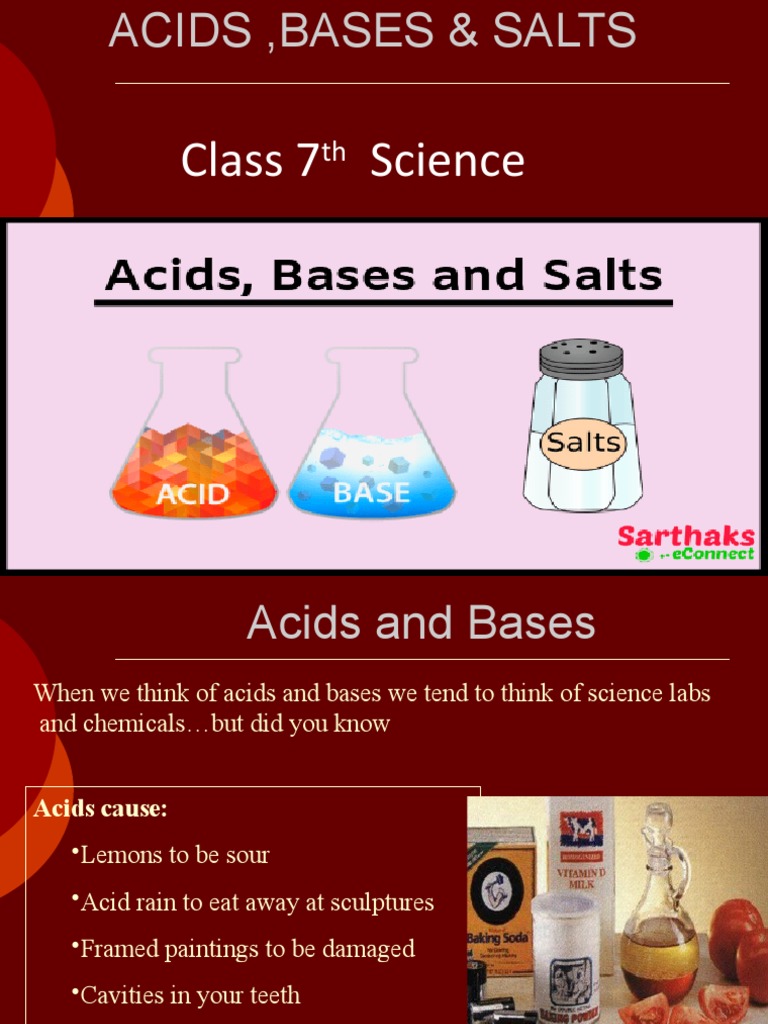 Acid Bases & Salt | PDF | Acid | Hydroxide