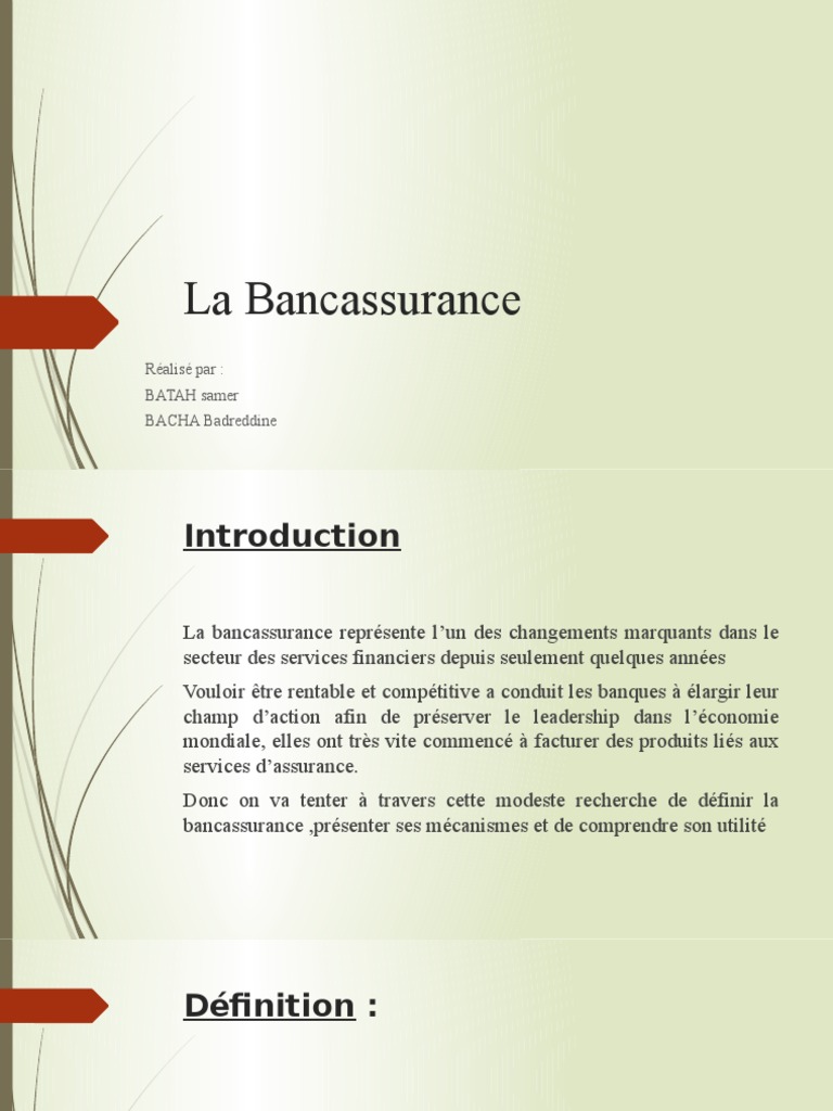 Comprendre la Bancassurance en Algérie | PDF | Banques | Assurance