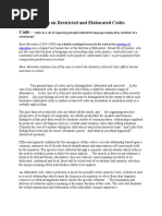 Basil Bernstein's Theory of Elaborated and Restricted Codes | PDF ...