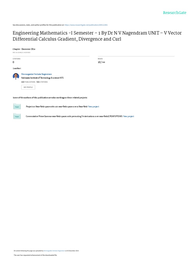 Engineering Mathematics - I Semester - 1 by DR N V Nagendram UNIT - V ...