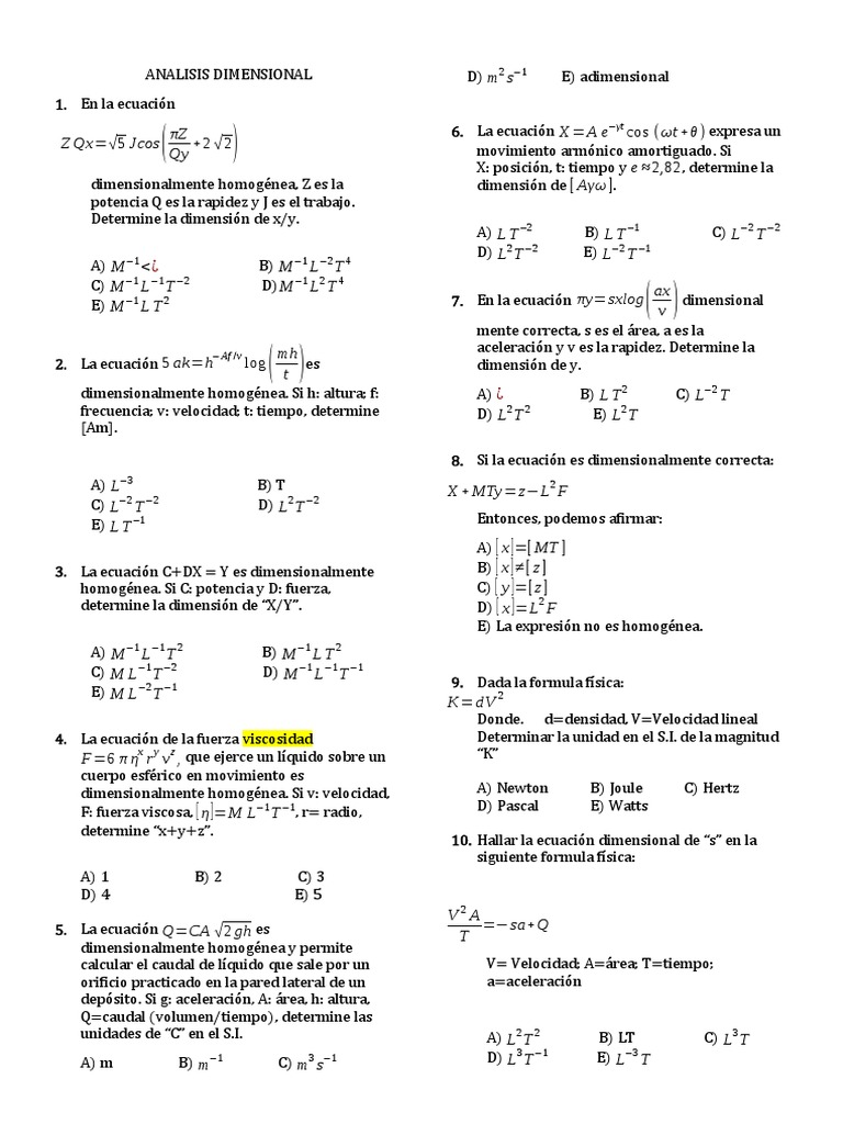 Analisis Dimensional | PDF | Medida Geométrica | Geometría