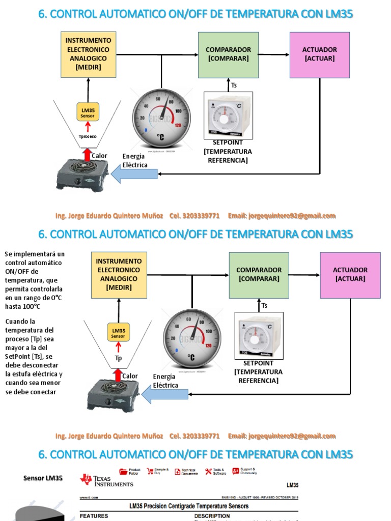 Control Automatico Temperatura Con LM35 | PDF | Sensor | Componentes ...