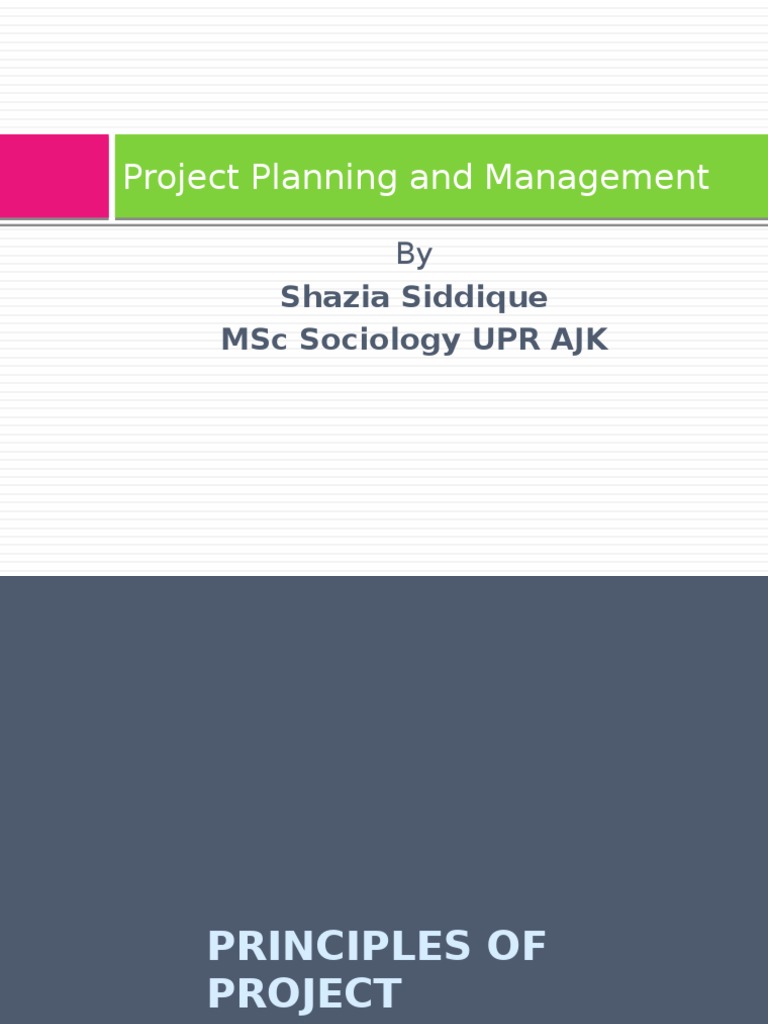 4 Principles of Project Management | PDF | Project Management | Risk