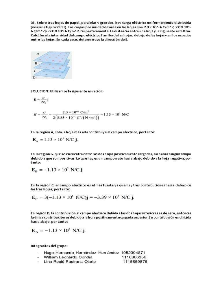 Ejercicio Electro | PDF
