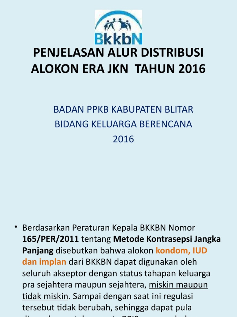 Penjelasan Alur Distribusi Alokon Era JKN Tahun 2015