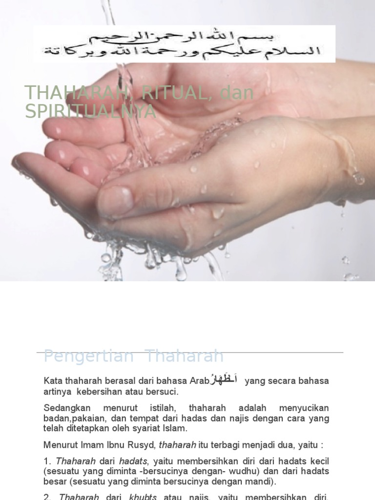 RITUAL DAN DIMENSI SPIRITUAL TAHARAH | PDF