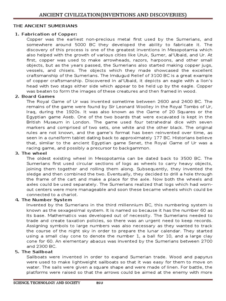 Ancient Civilization (Inventions and Discoveries) : The Ancient ...