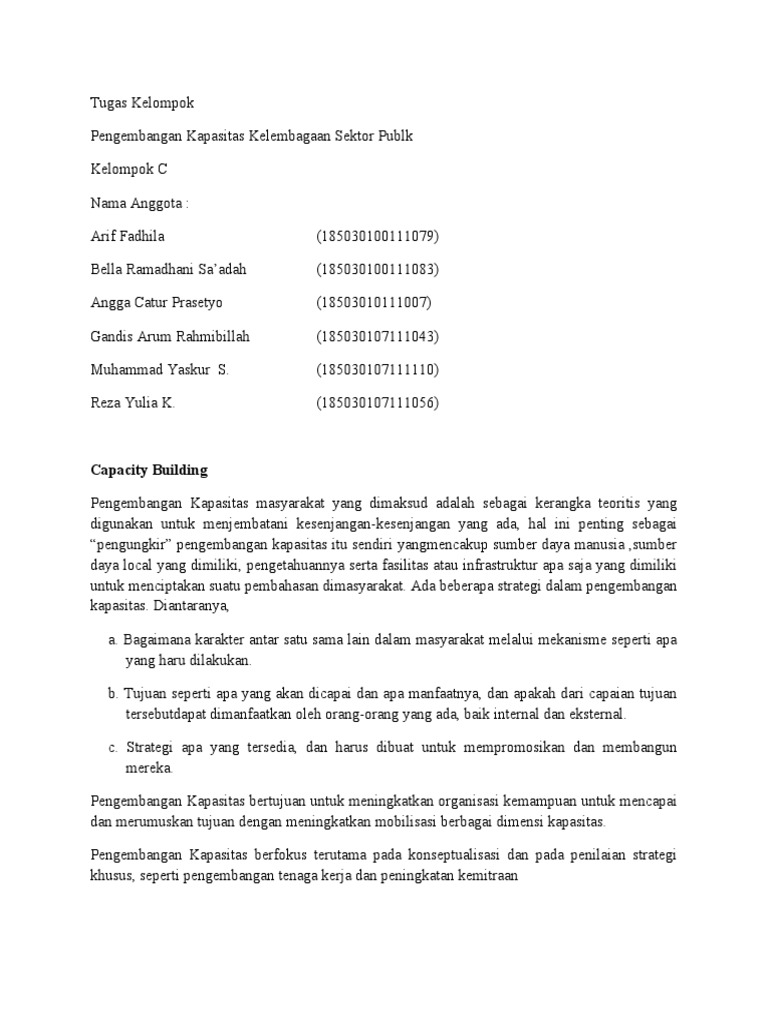 Capacity Building | PDF