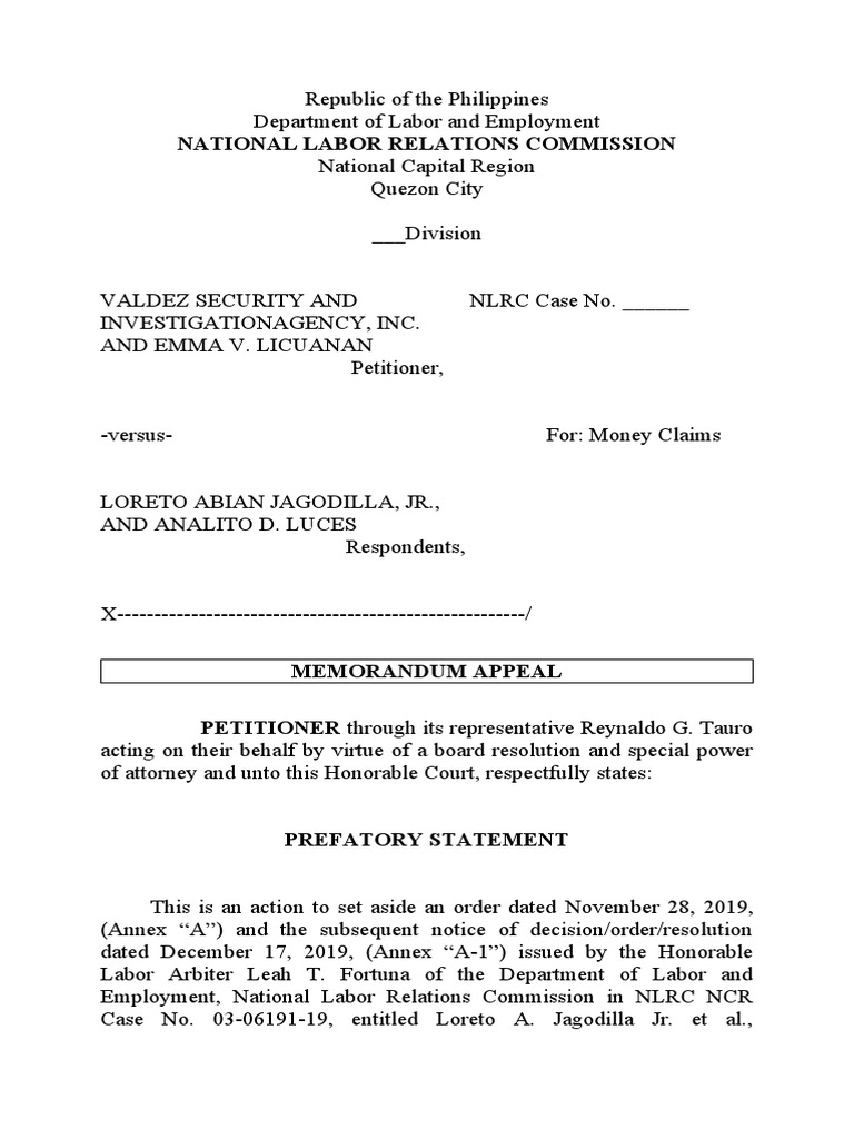 Appeal NLRC Licuanan | PDF | Overtime | Employment
