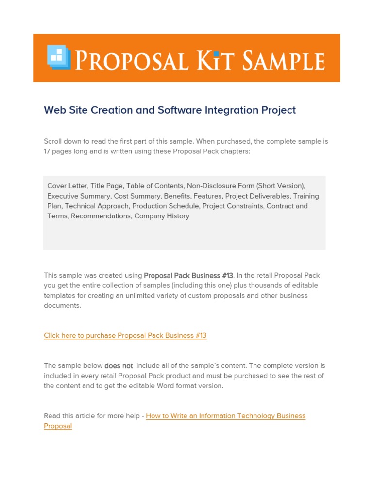 Web Site Creation and Software Integration Project: Click Here To ...