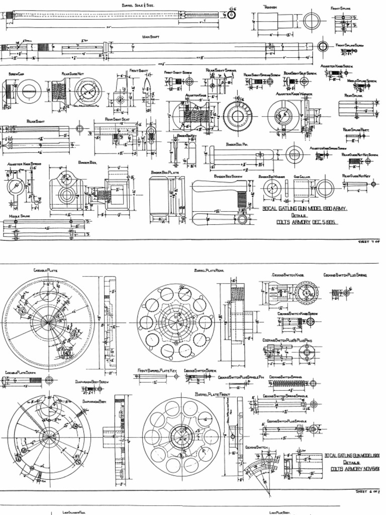 Gatling Gun Blueprints | PDF
