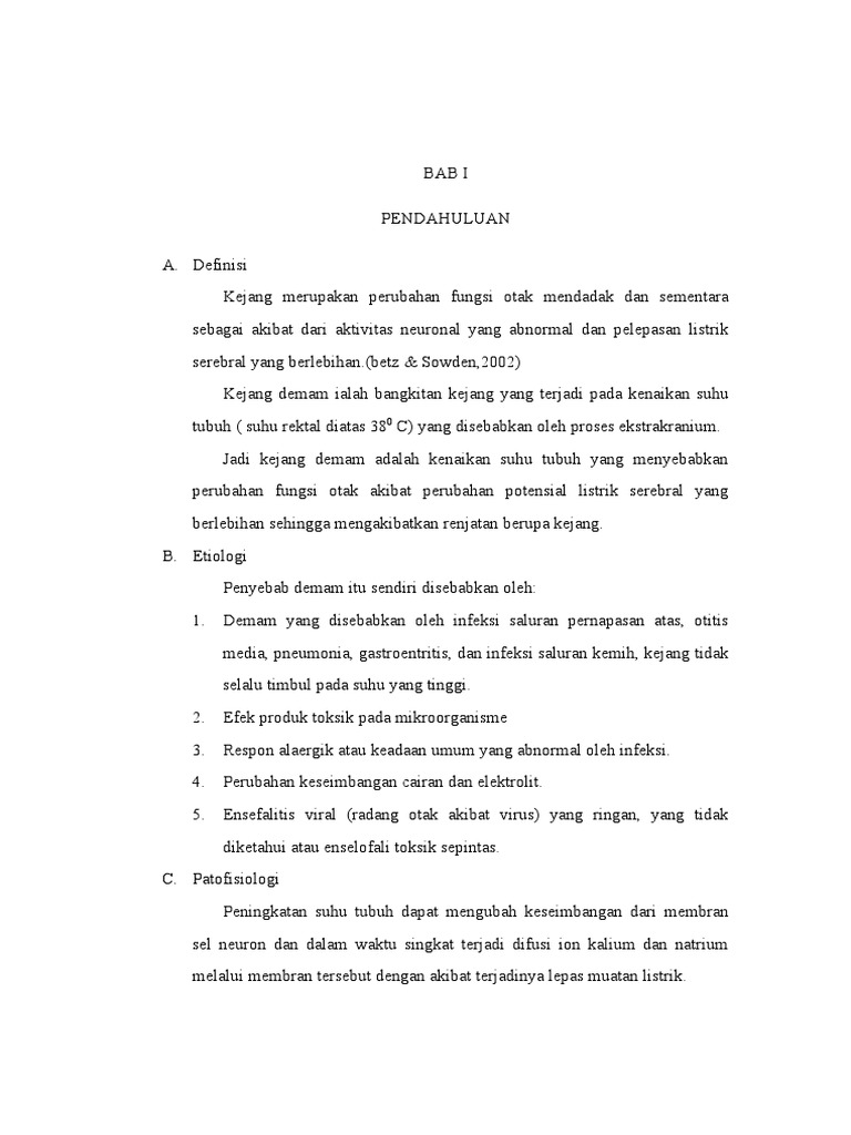 Jenis Kejang Demam dan Penanganannya | PDF | Kesehatan Holistik